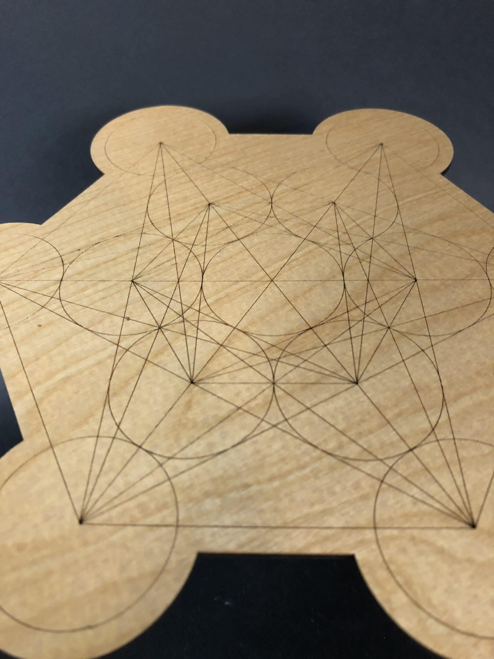 Metatron Wooden Crystal Grid Template - Hozho Healing