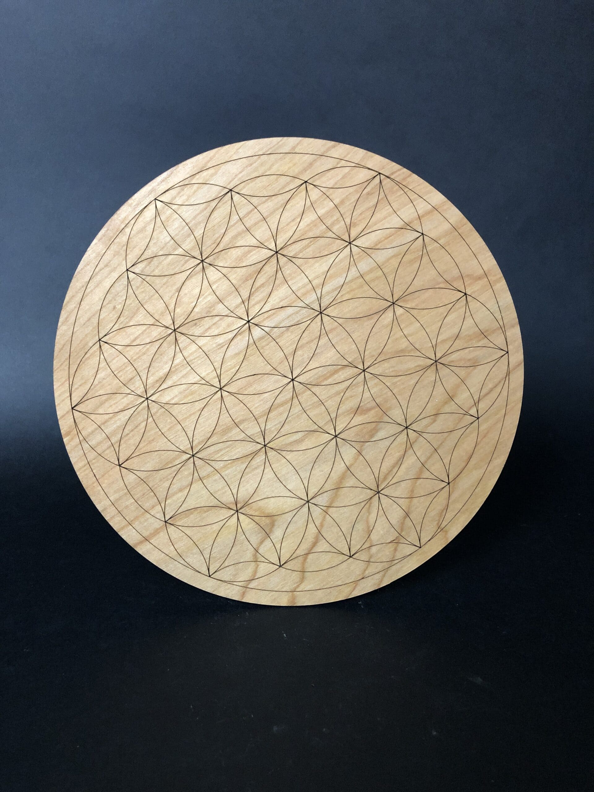 Flower of Life Wooden Crystal Grid Template - Hozho Healing
